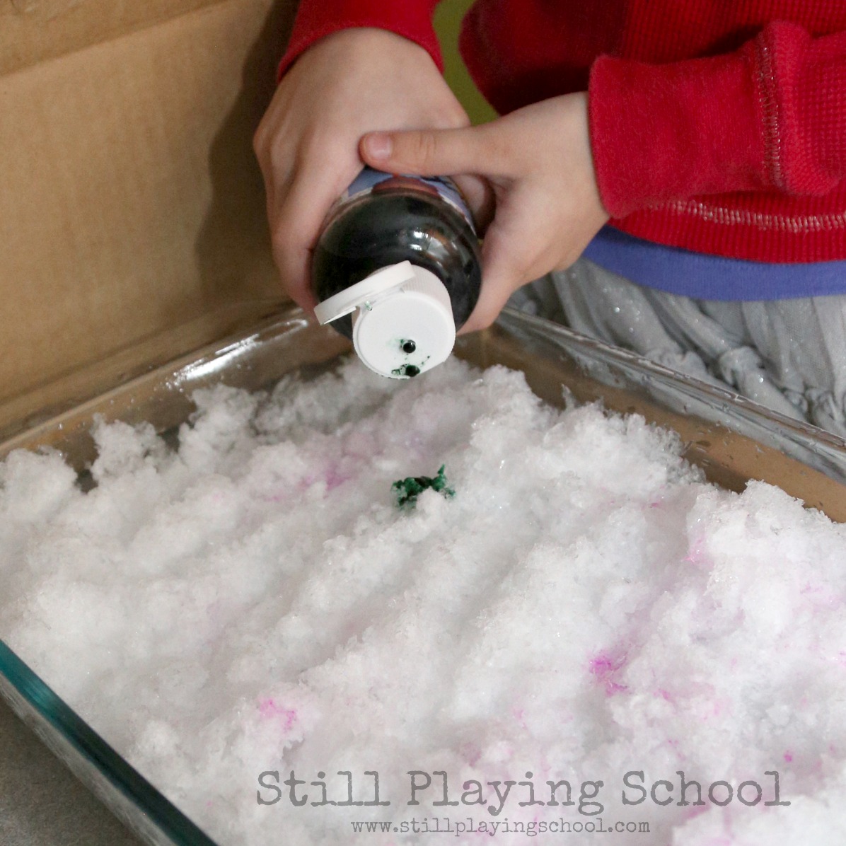 Snow Printing Process Art for Kids | Still Playing School
