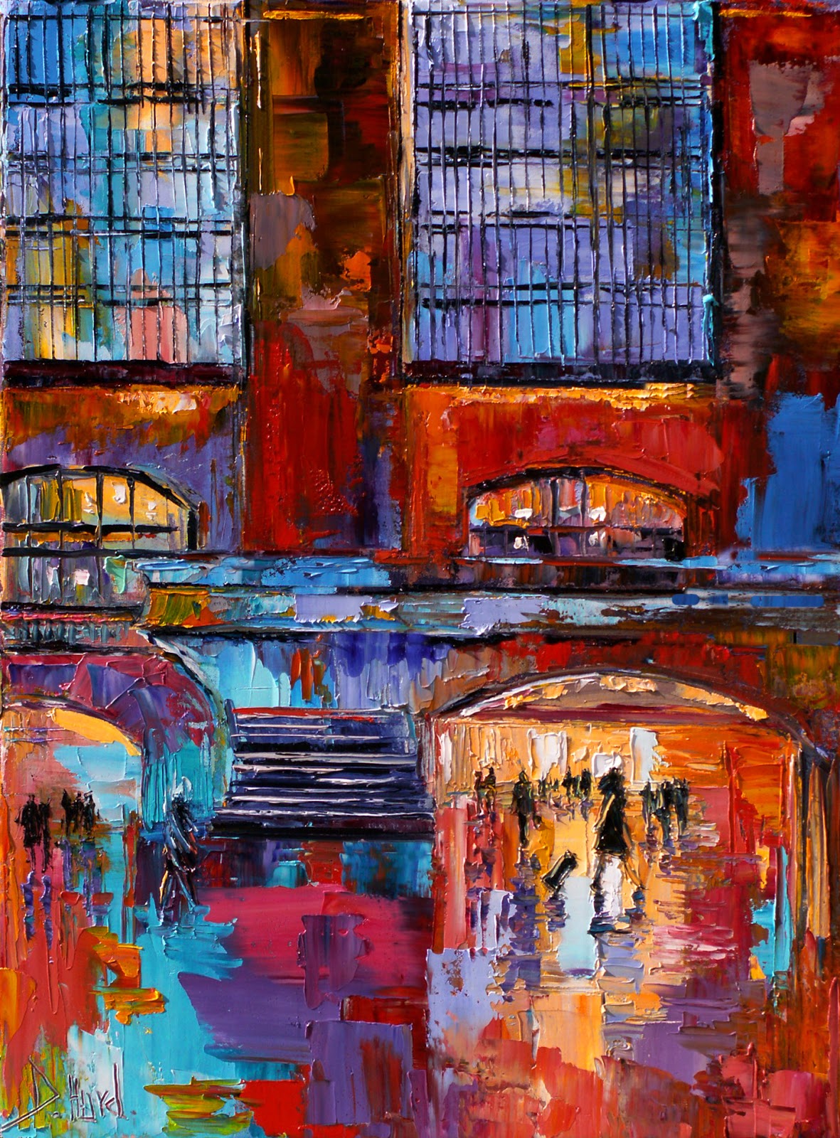 Debra Hurd Original Paintings AND Jazz Art: Cityscape New York City ...