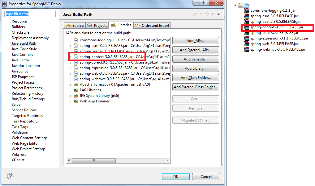 Make sure, following jar file included in your class path and lib folder.
