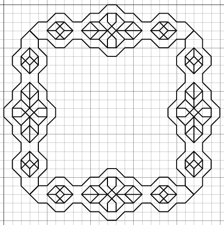 Imaginesque: Blackwork Embroidery: Frames/Borders (and Fill...) Pattern
