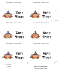 Beachy's Craft Cottage: Witch Warts Treat Bag Topper