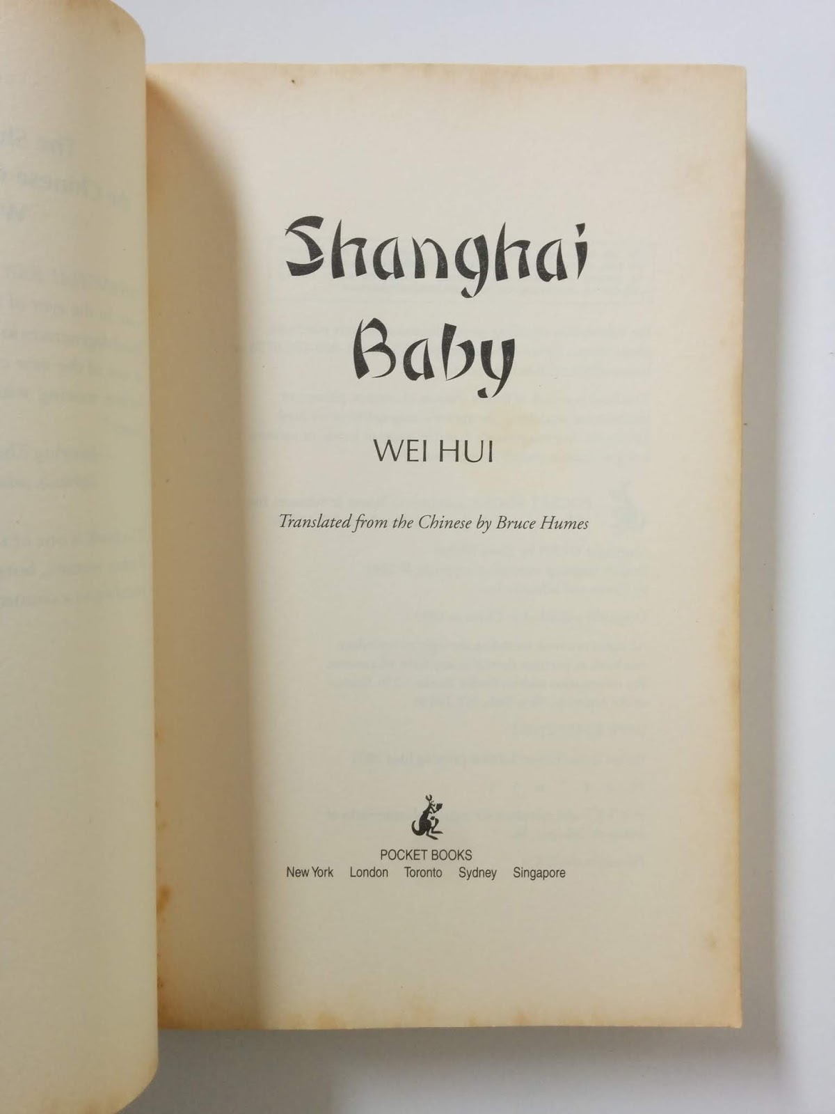 Shanghai Baby by Wei Hui (Bahasa Inggris) | Aksiku Toko Buku Bekas Online