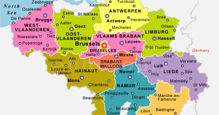 Kaart Van Belgie Steden - kaart