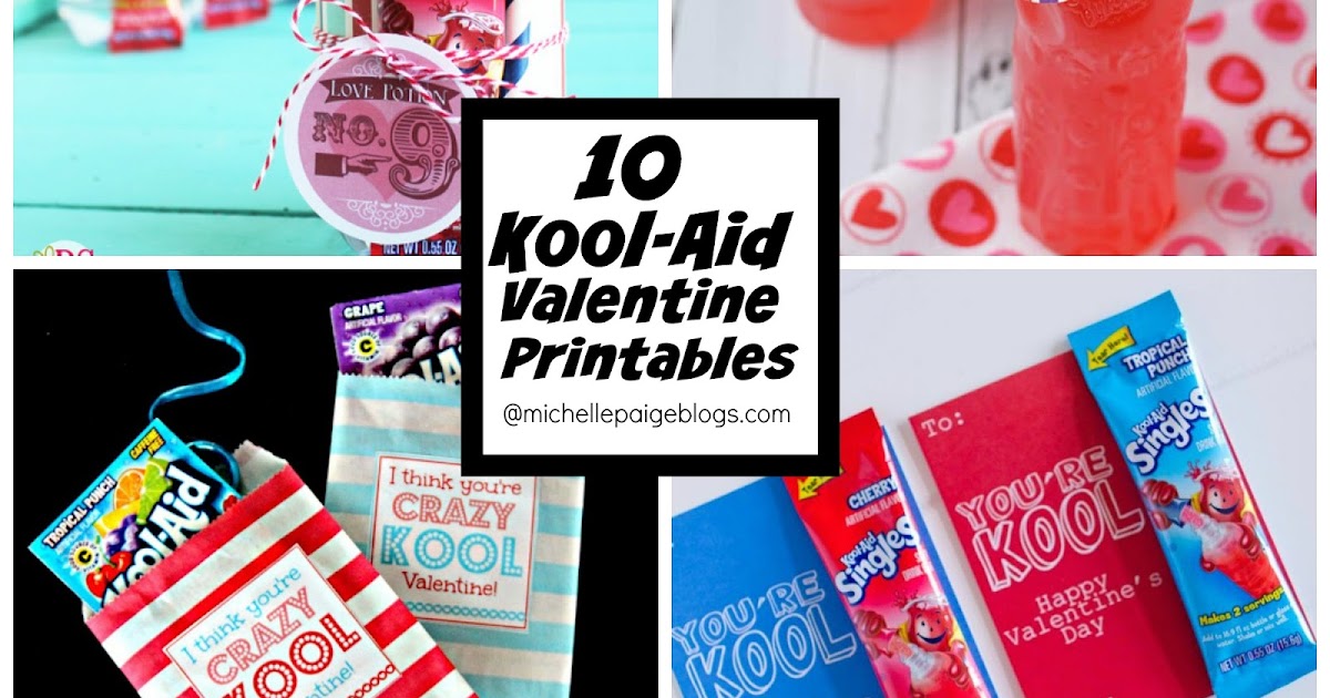 michelle paige blogs: 10 Printable Kool Aid Valentines