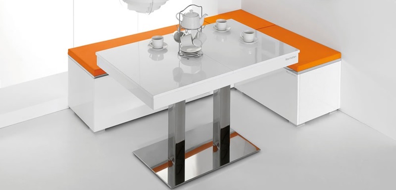 8 razones por las que elegir una mesa de pata central para cocinas.