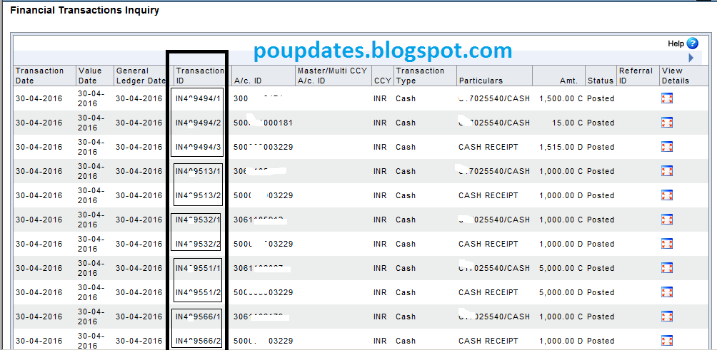 Finacle Training Lesson 7 [ Credits, Debits] - POFINACLEGUIDE