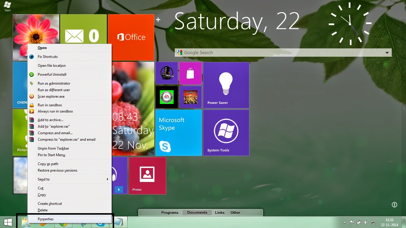 My pc my customization: Library explorer icon changing