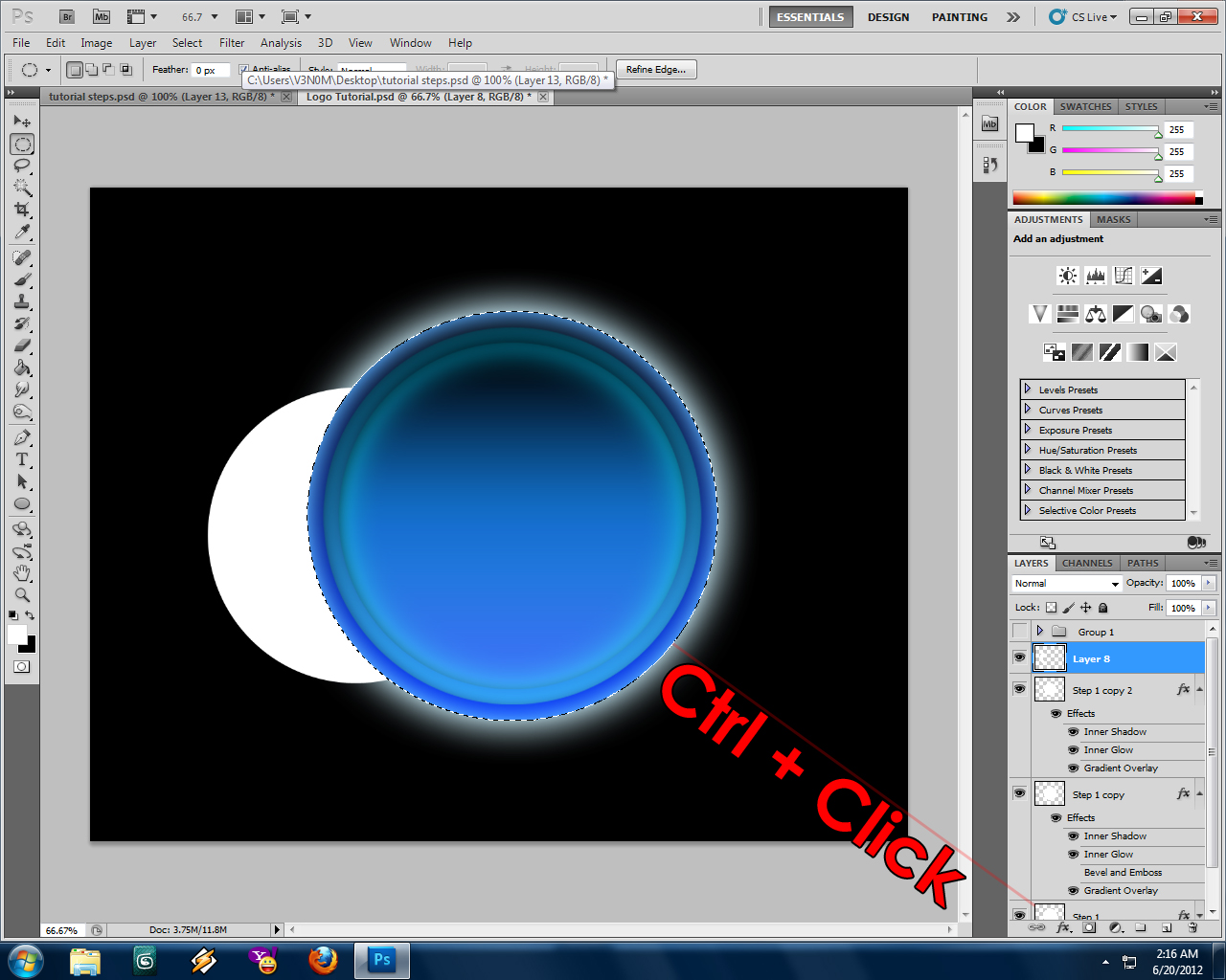 V3N0M's - 2D and 3D art: Photoshop Logo Tutorial