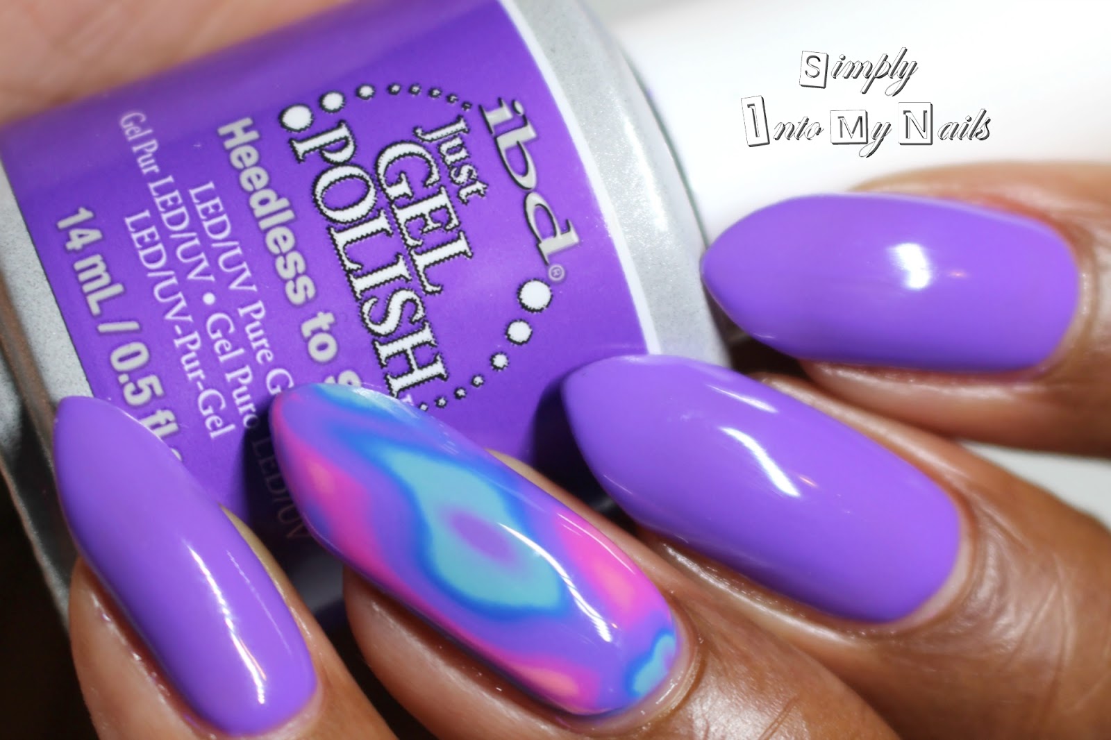 Lava Nail Gel Polish Manicure Featuring IBD Heedless To Say | Simply ...