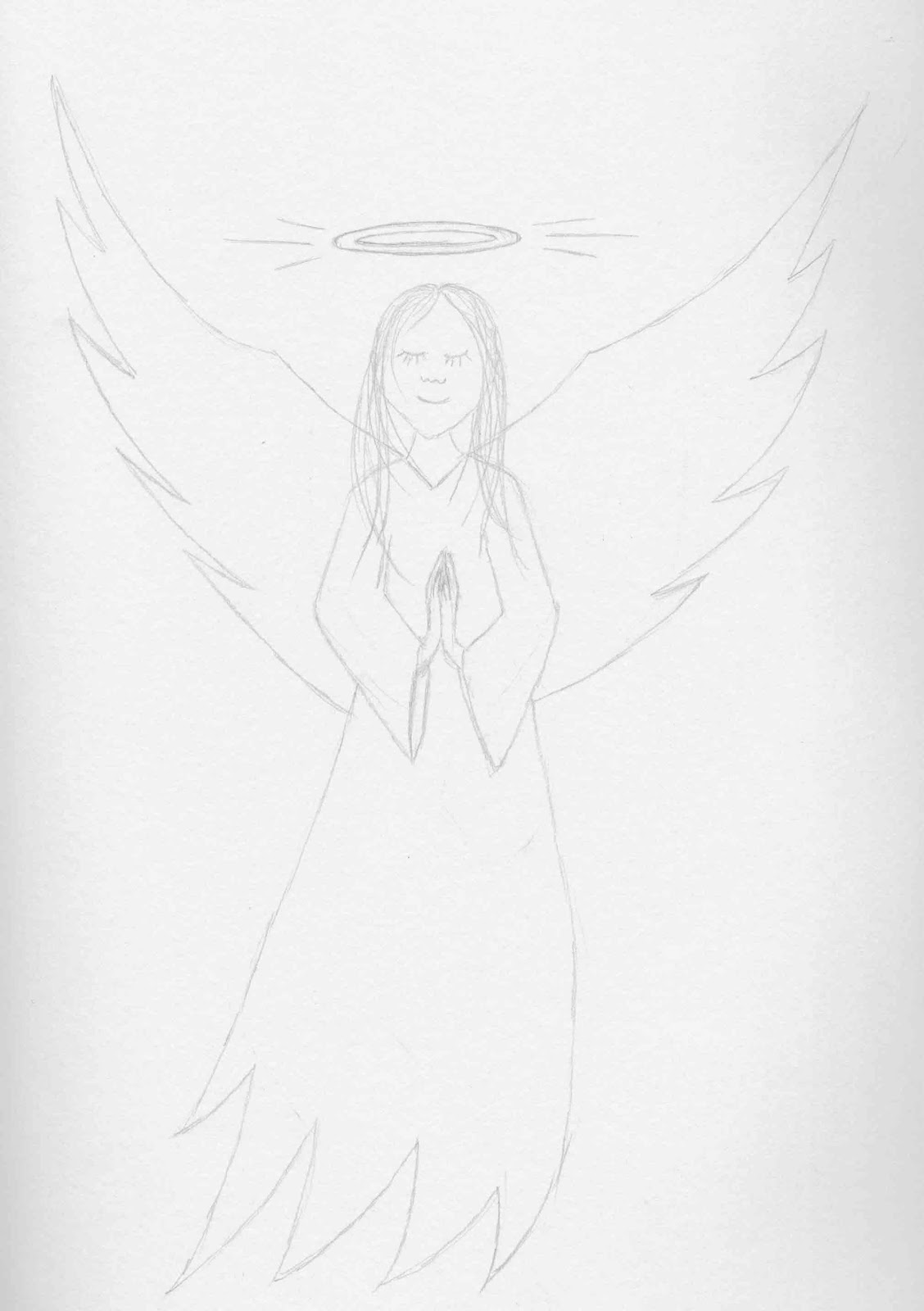 My Angels...: Praying Angel Sketch