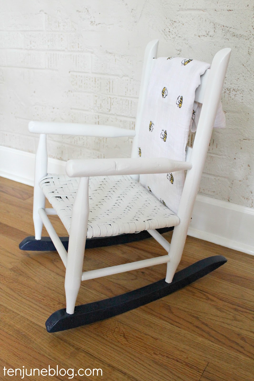 Ten June: Multi-Colored Spray Painted Rocking Chair {A Nursery DIY}