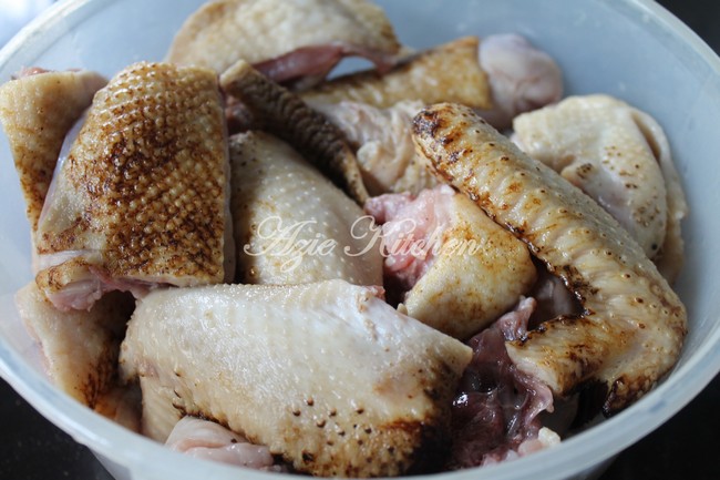 Rendang Kacang Panjang Dengan Isi Perut Ayam Nismilan - Azie Kitchen