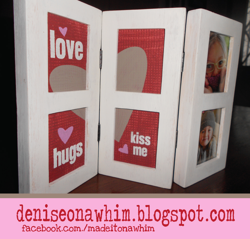 denise...on a whim: Valentine Picture Frame DIY