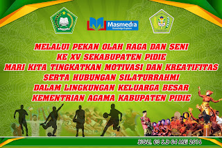 Contoh Desain Spanduk Porseni Depag Kabupaten Pidie - PORTOFOLIO NADESAIN