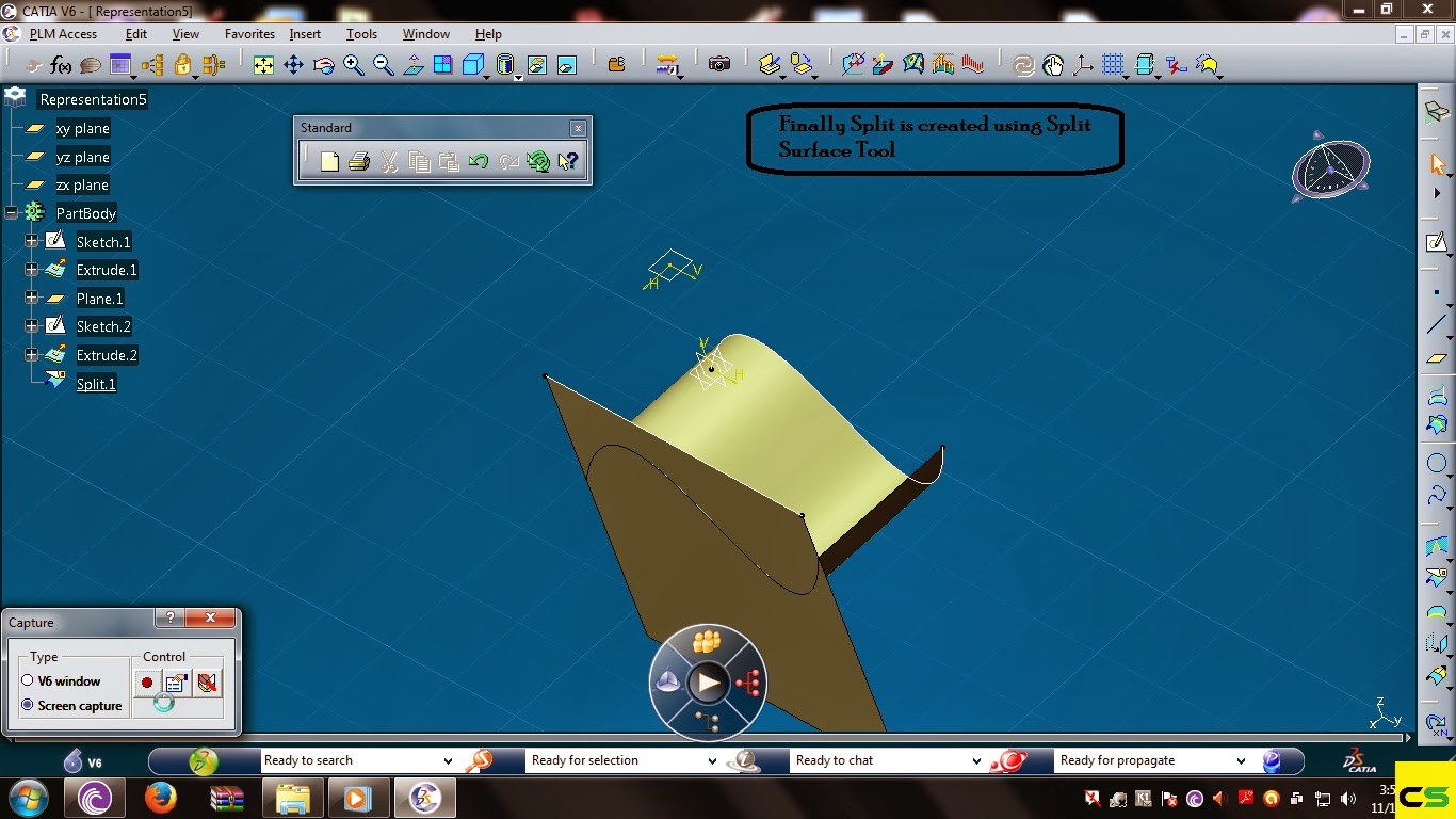 How To Use Split Surface Tool In Catia Caddskills