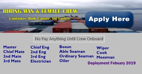 Able Seaman, Ordinary Seaman, Oiler, Wiper, Bosun, Cook, Pumpman ...