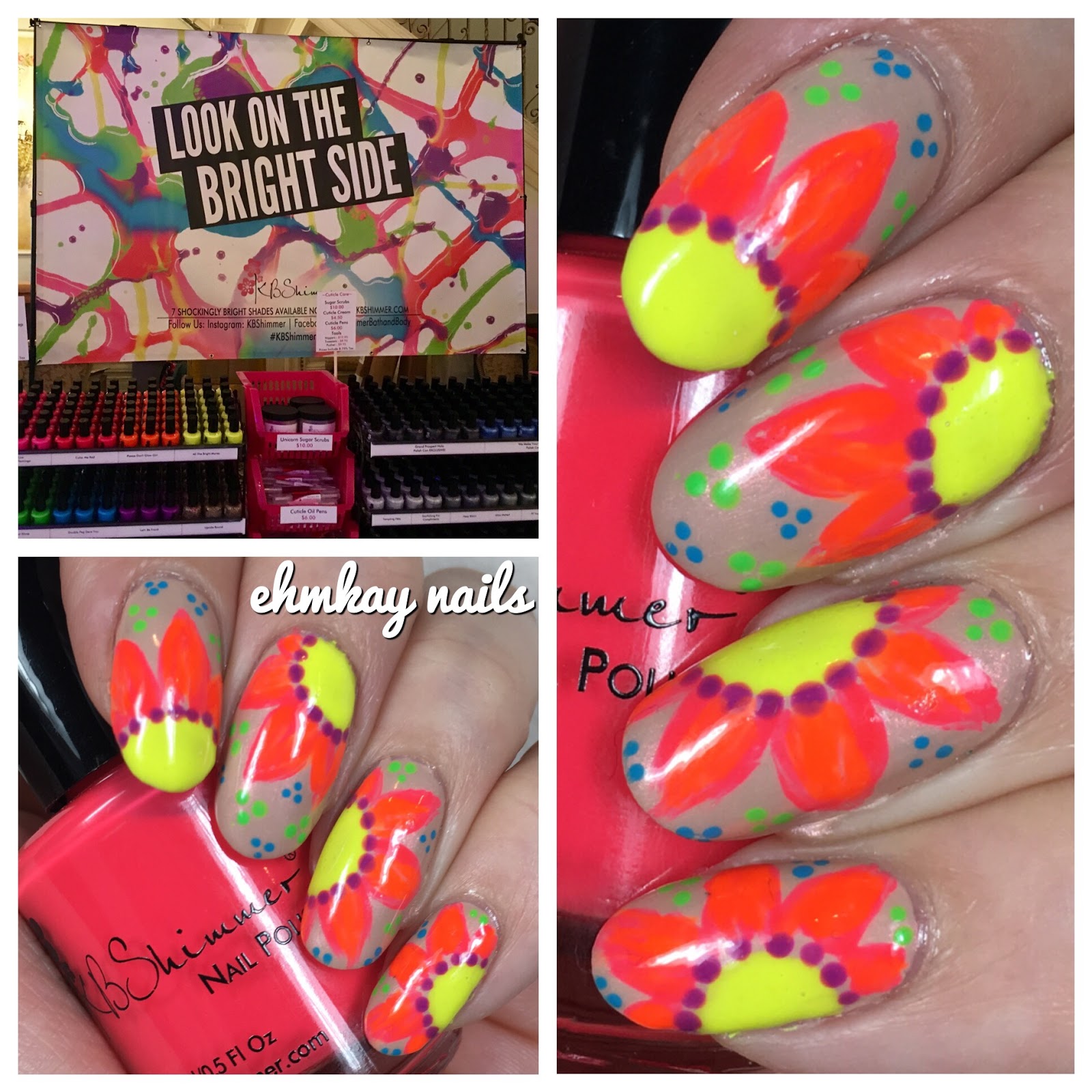 ehmkay nails: Polish Con NYC Nails: KBShimmer All the Bright Moves Neon ...