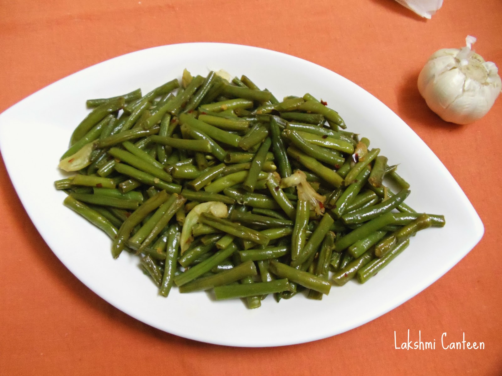 Lakshmi Canteen: Beans Talasani (Beans Stir Fry)