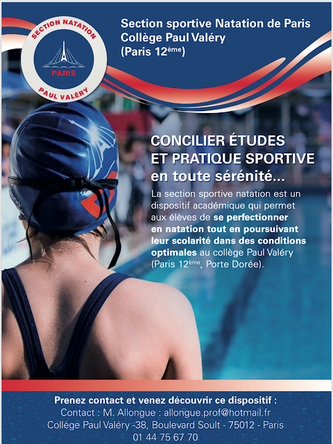 Section Sportive Natation Paul valery Paris: S’inscrire