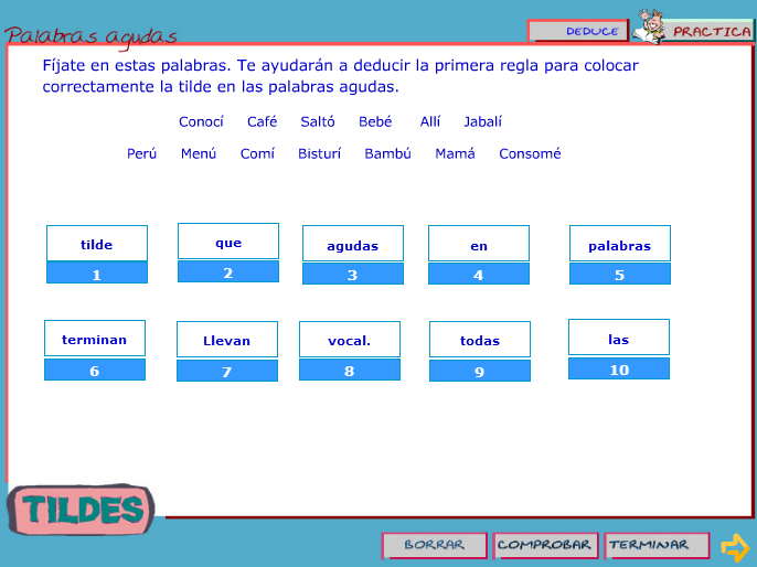 Los ciberexploradores del cole: Acentuación de la sílaba tónica