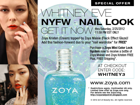 LACQUERED TIPS: Zoya Whitney Eve Promo
