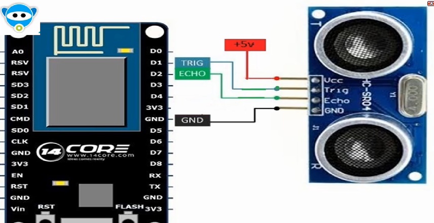 ESP8266 Node MCU & Ultrasonic HCSR-04[ Accurate measurement ]