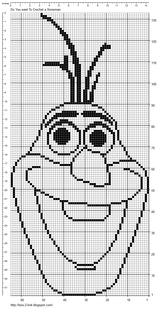 Cro Knit Inspired Creations By Luvs2knit: Olaf Crochet Pillow & Chart