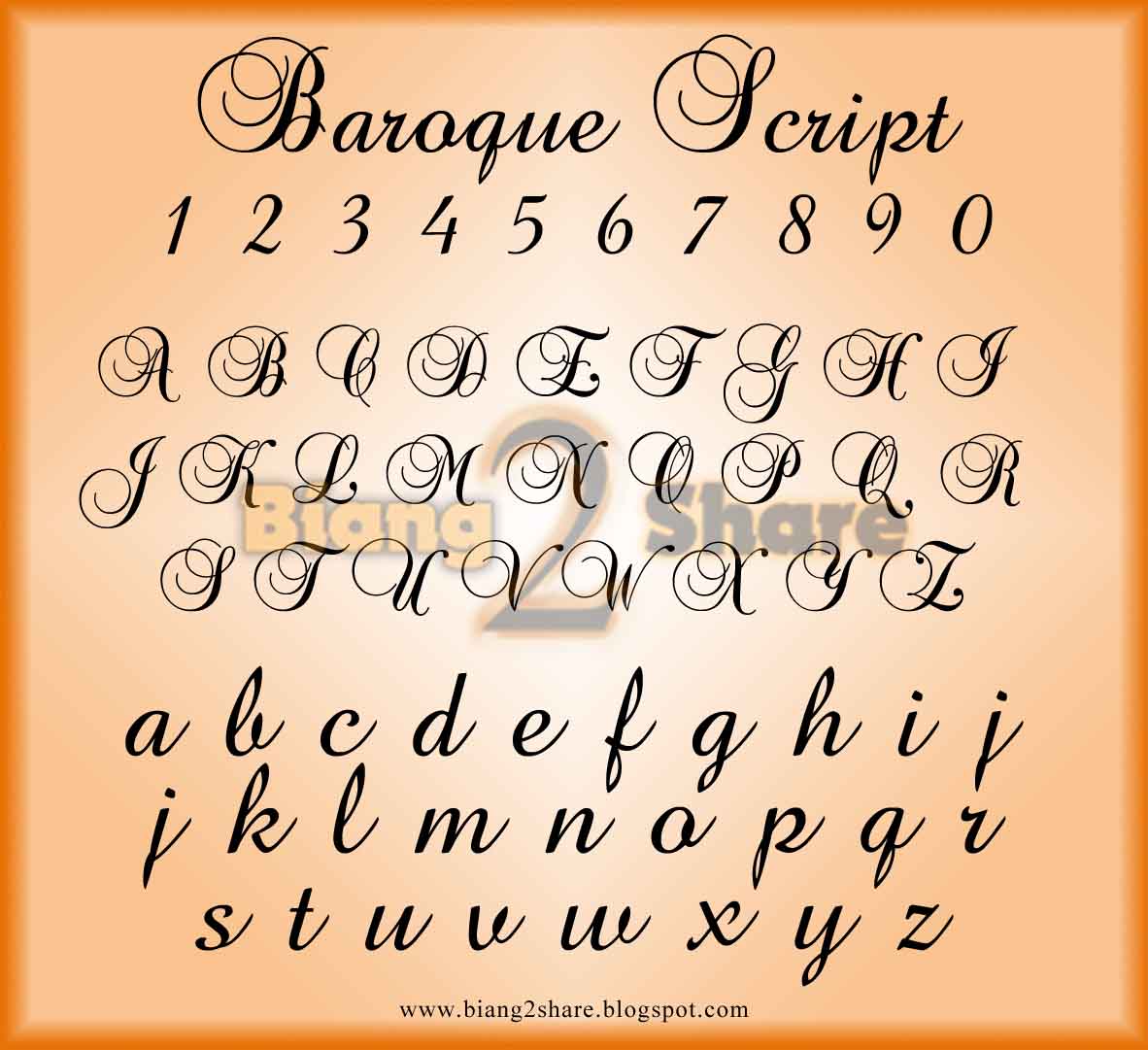Biang 2 Share: 13 Font Italic, Elegant, Handwriting, Script, Huruf ...