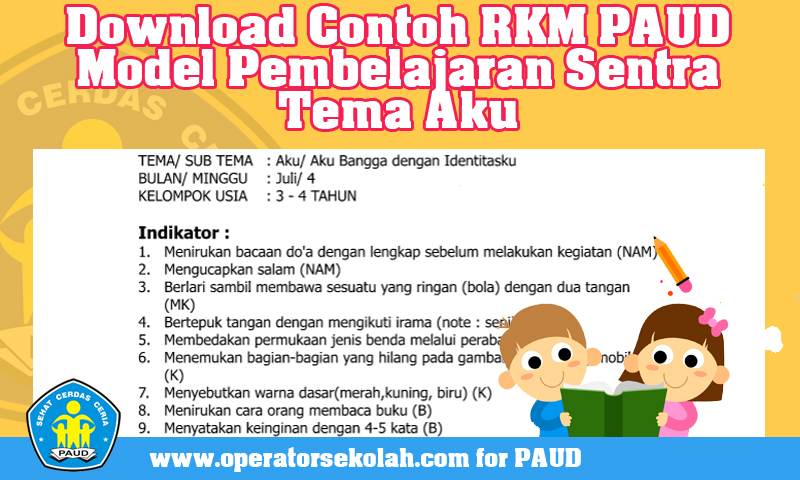 Download Contoh RKM PAUD Model Pembelajaran Sentra Tema/Sub Tema Aku ...