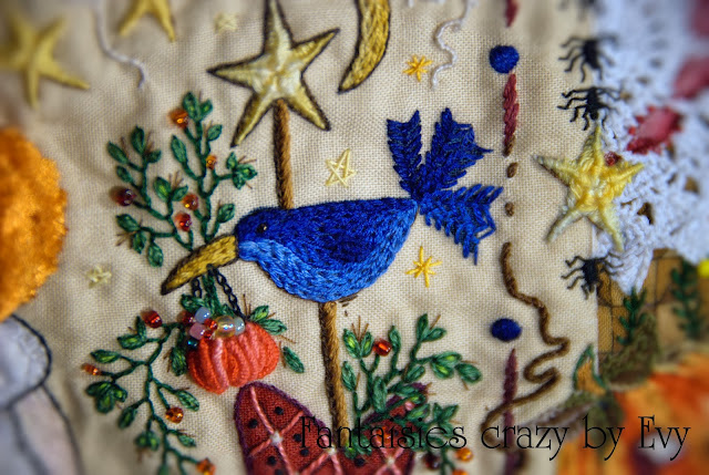 Fantaisies Crazy by Evy: Halloween crazy quilting