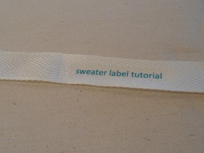 ocd: obsessive crafting disorder: Sweater label tutorial