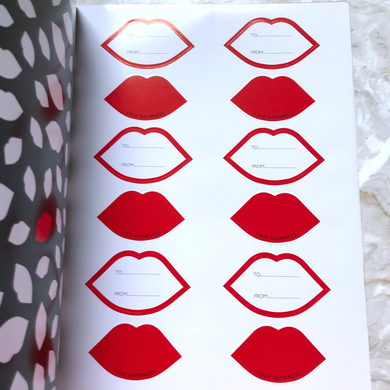 Lulu Guiness Stationery - Scattered Lips Collection | Mammaful Zo ...