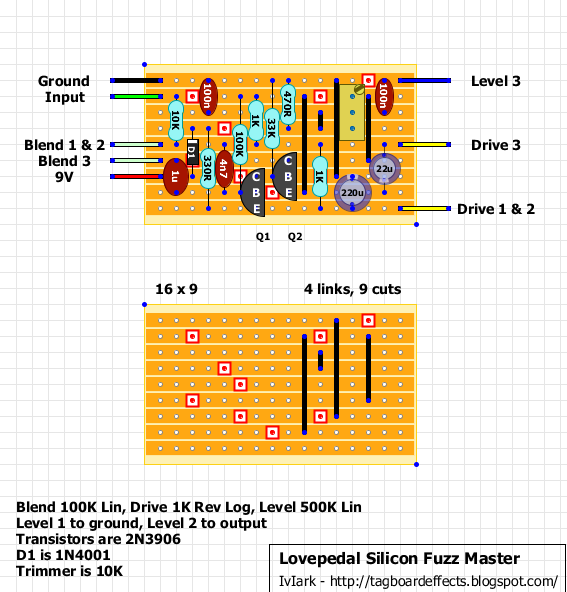 Lovepedal Silicon Fuzzmaster - a couple of simple questions