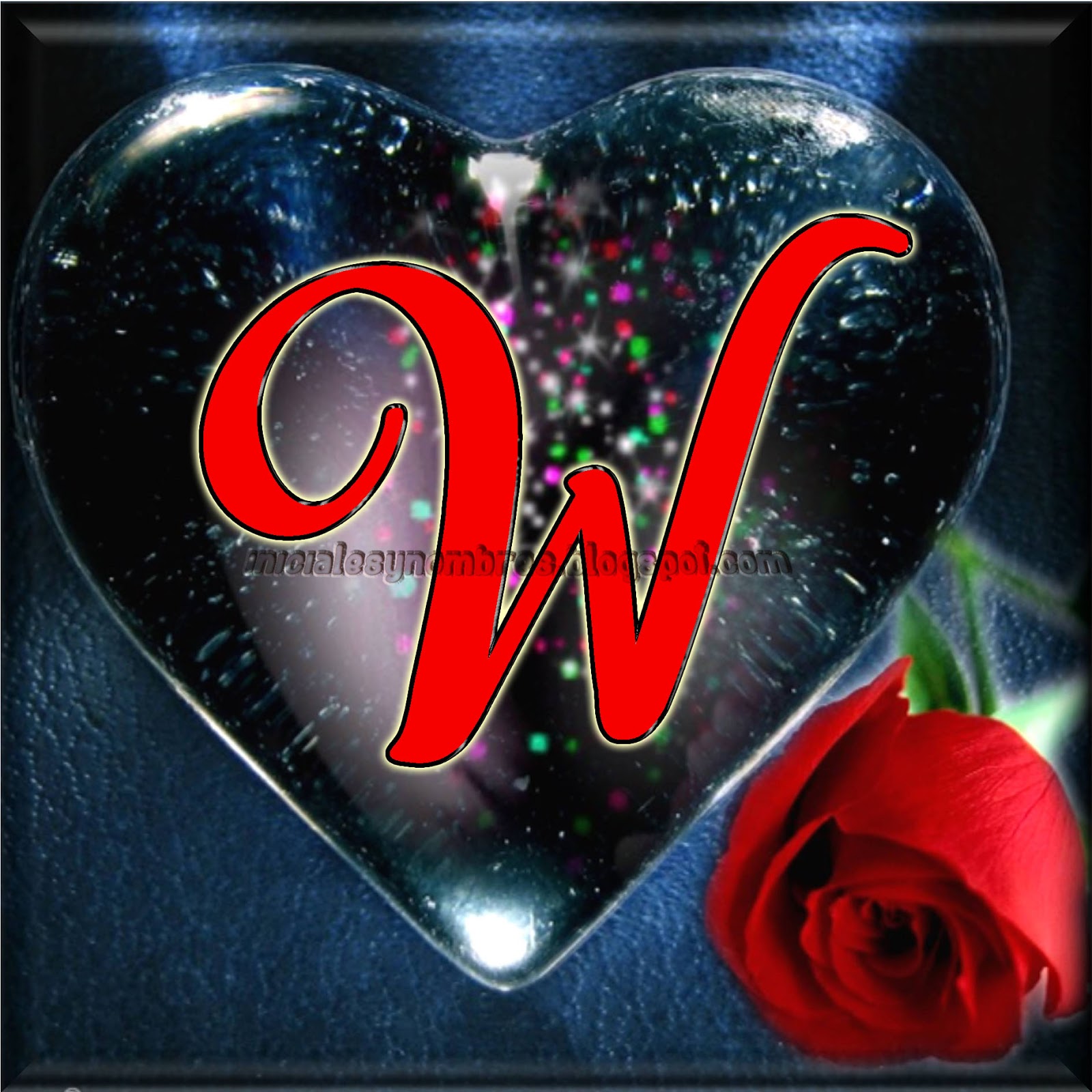 INICIALES Y NOMBRES PARA TI: LINDO CORAZON CON INICIALES