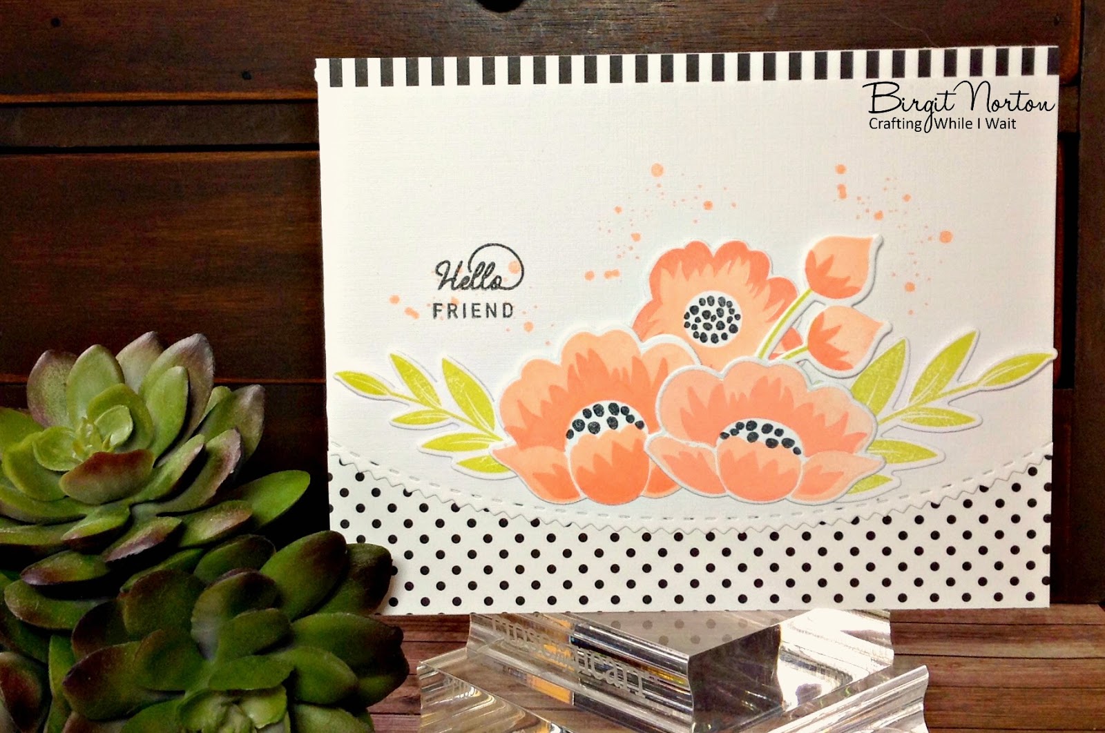 Crafting While I Wait: Color Throwdown #485 ~ Hello Friend