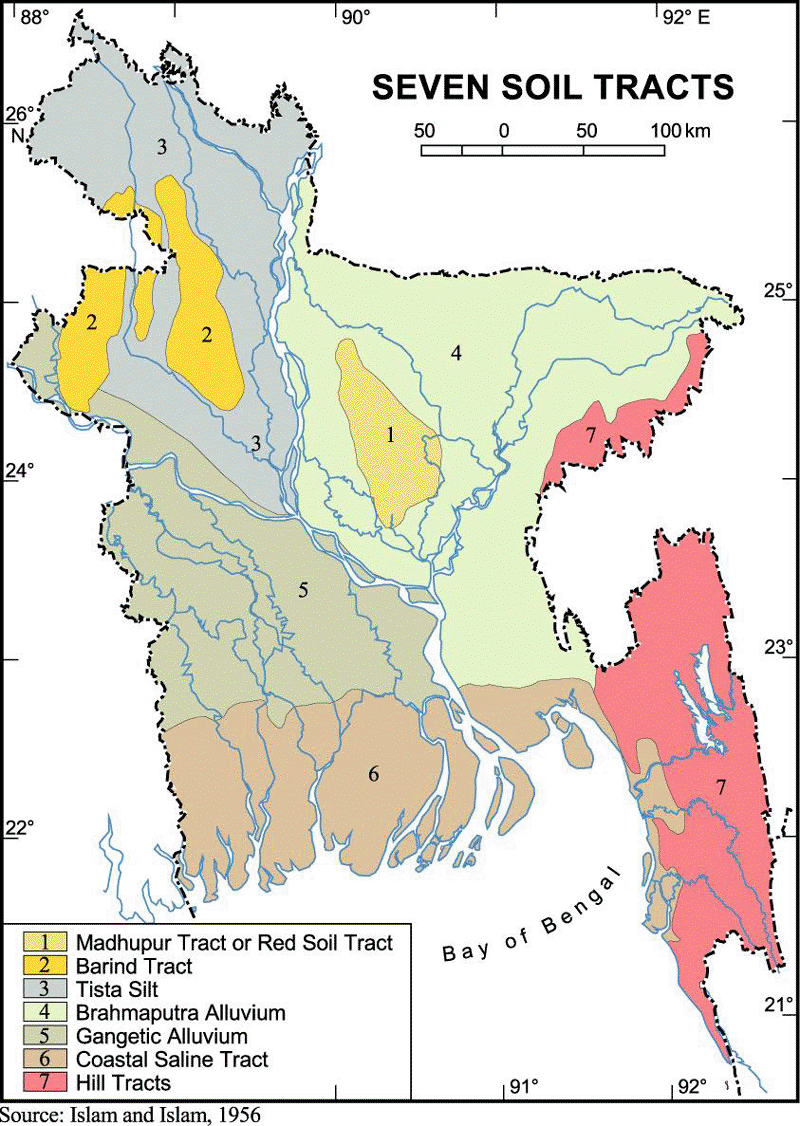 Green Bangla: seven soil tract of Bangladesh