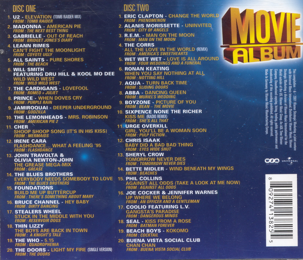 [OST] VA - Movie Album (2001) [2CD] [FLAC]