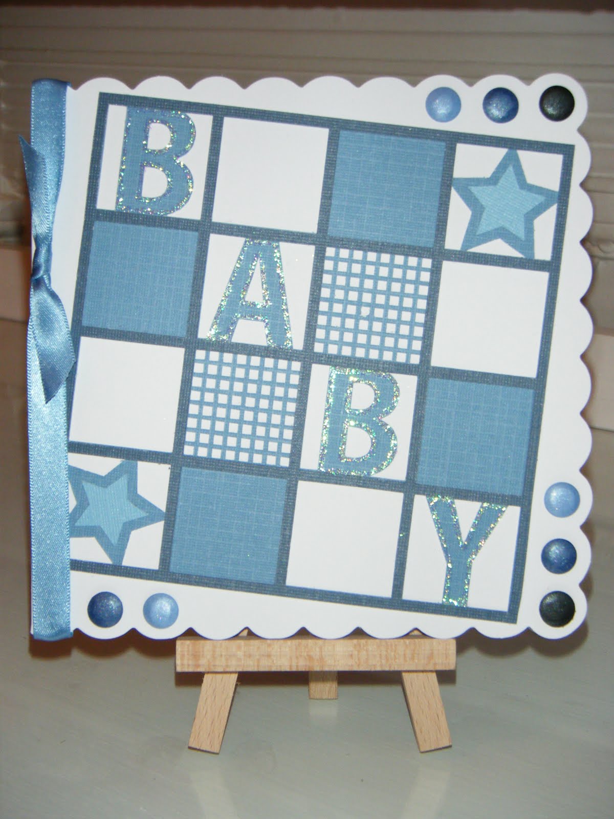 Leia Legweak's Handmade Crafts: New Baby Boy Card