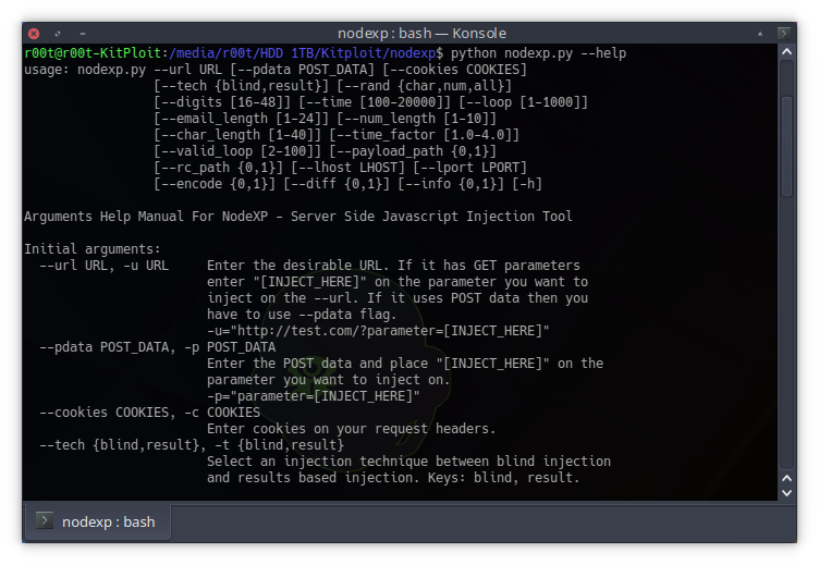 NodeXP - Detection and Exploitation Tool for Node.js Services