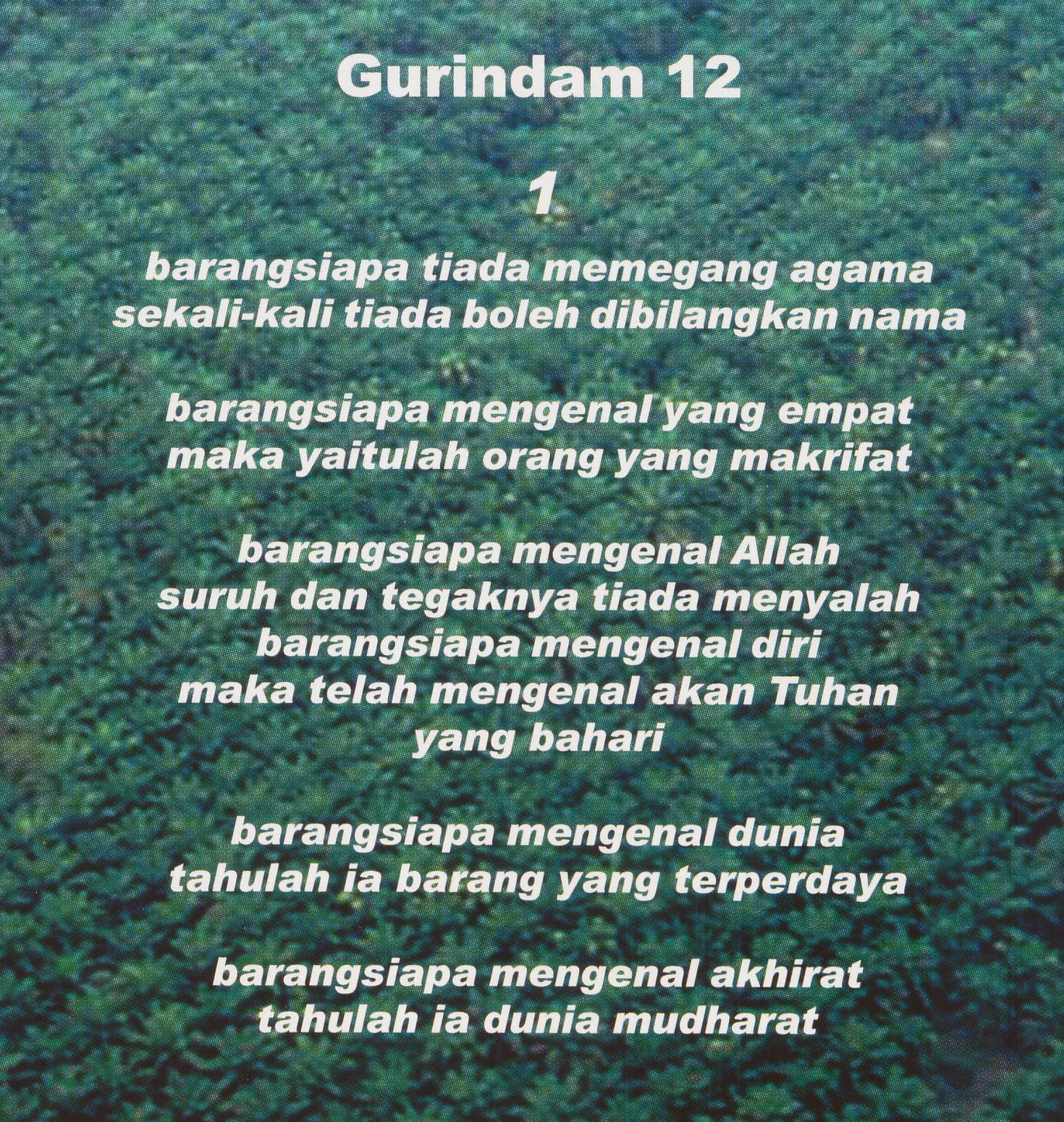 SAHABAT GROUP: GURINDAM 12
