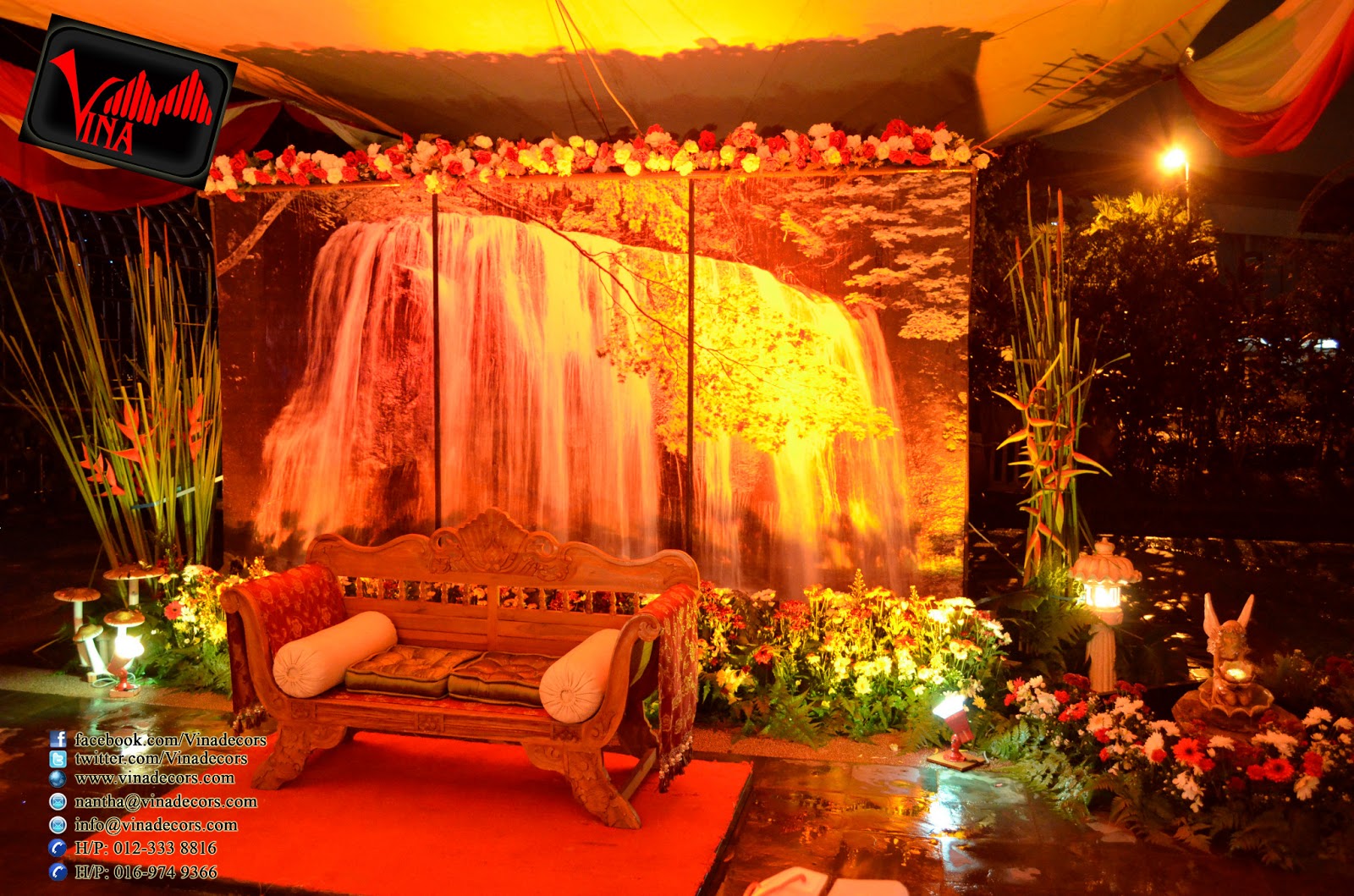 Vina Canopy & Decor: Engagement and Wedding Dinner Backdrops Concept ...