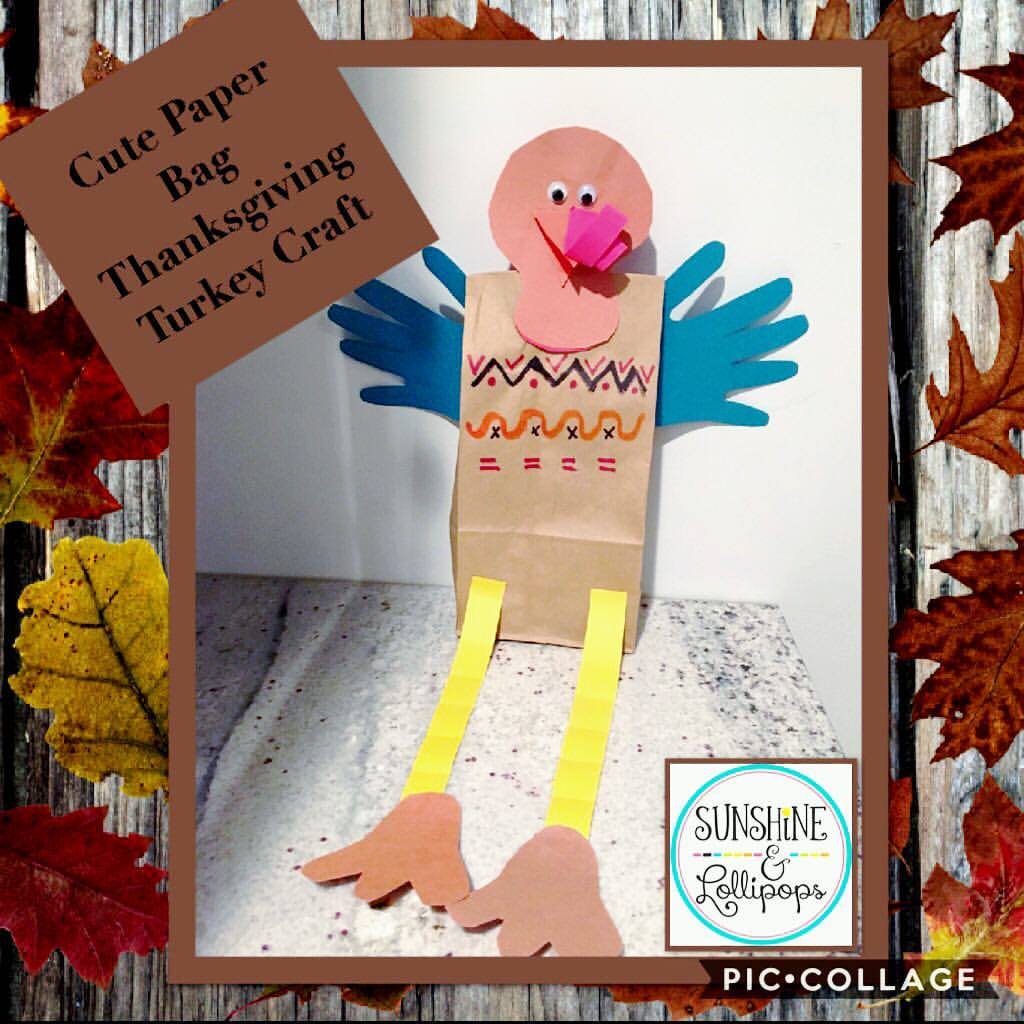 A Cute Paper Bag Turkey with a Recipe...Cute or What? - Sunshine and ...