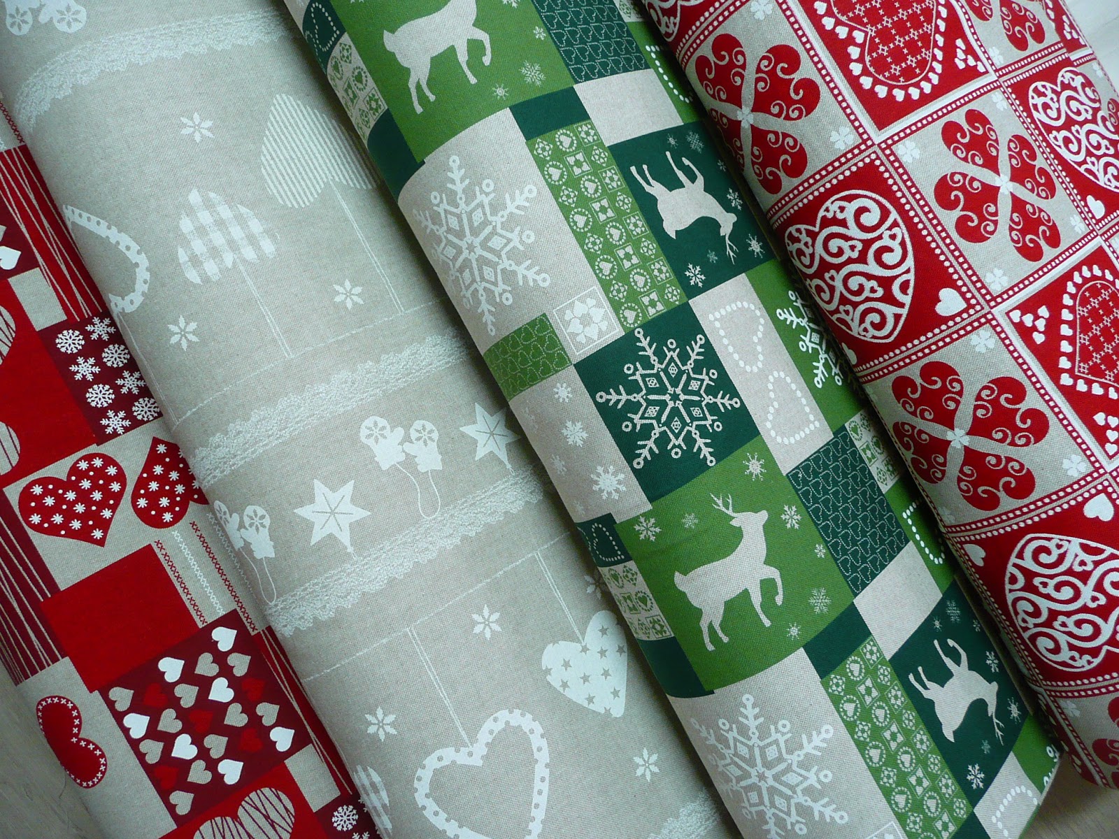 Bio-Textil Polski Len : Bawełniane Świąteczne tkaniny dekoracyjne