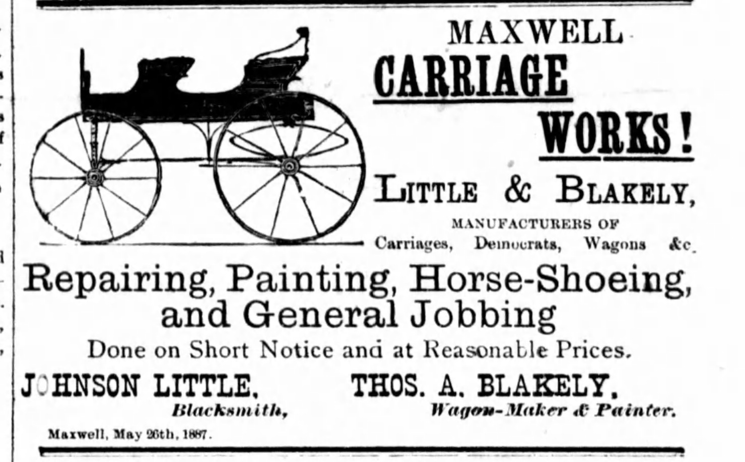 Pioneer & Vintage Advertisements: 1880's Advertisements