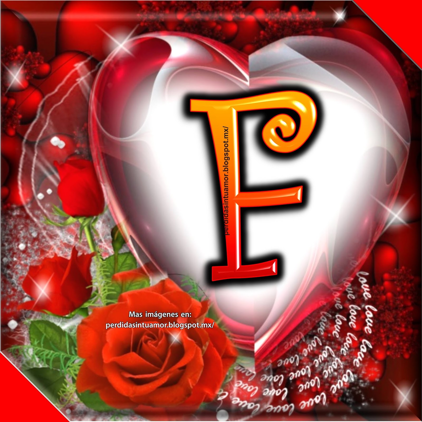 INICIALES Y NOMBRES PARA TI: INICIALES EN UN CORAZON