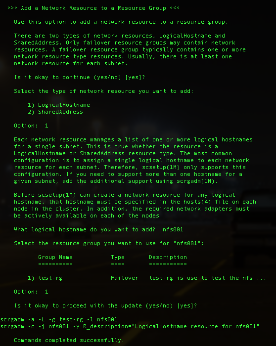 Road to Automation, Storage and Unix/Linux: solaris cluster : add a new resouce - logical hostname