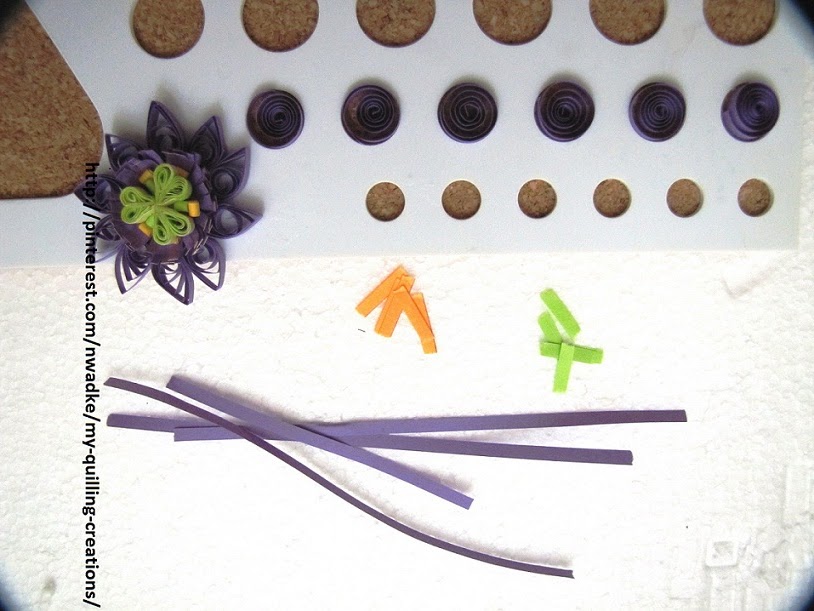 Paper Quilling: My Creations: 1:Quilling Flower: Passion Fruit