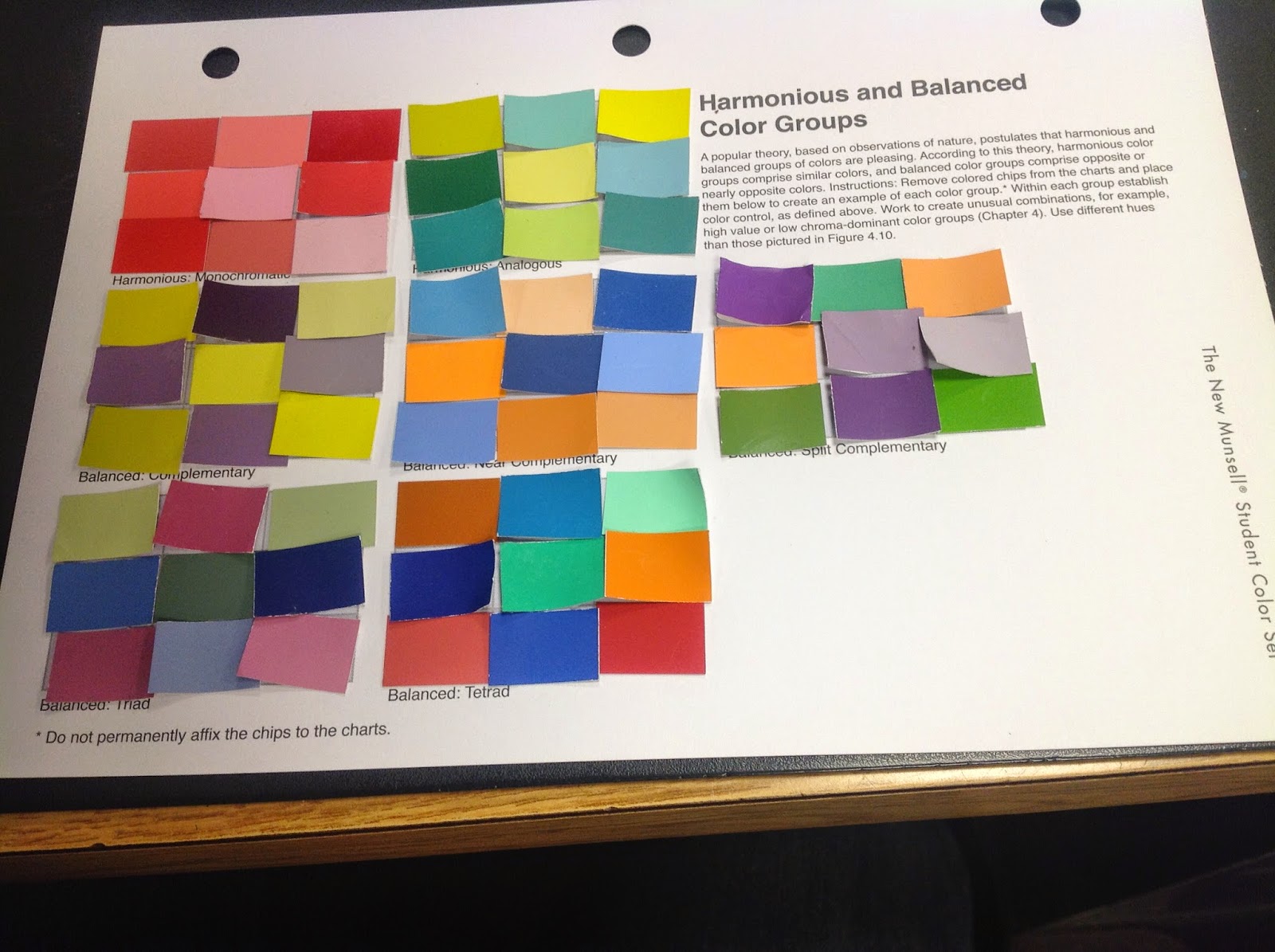 Color Theory : Munsell Charts - Harmonious & Balanced Color Groups