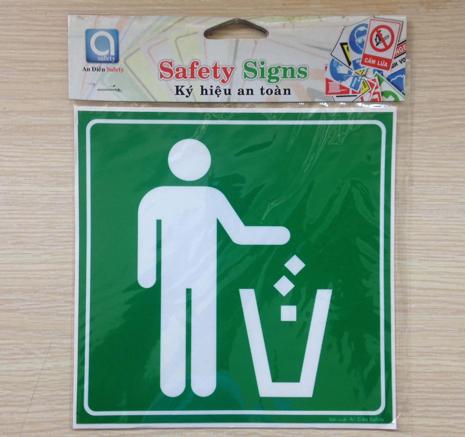 BIỂN BÁO AN TOÀN: BỎ RÁC VÀO THÙNG