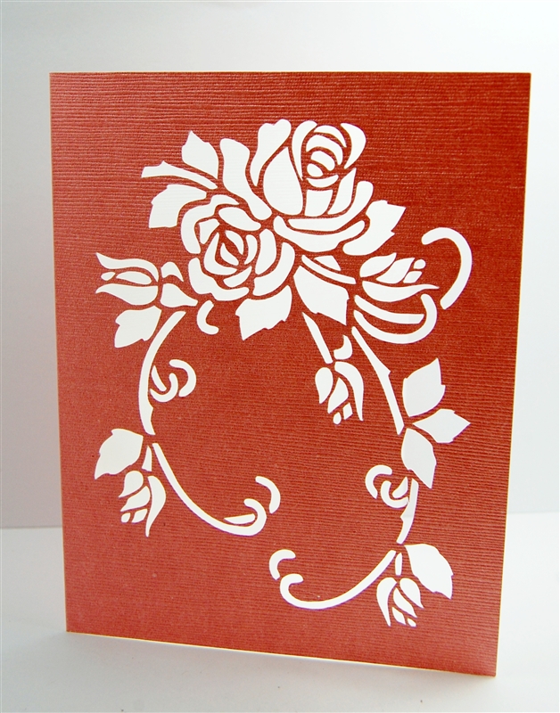 Capadia Designs: Rose card with Dover sample image